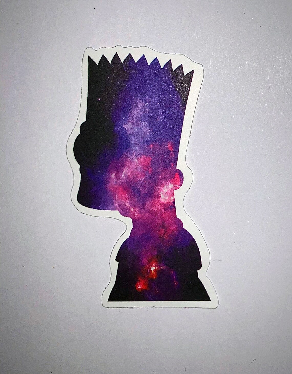 Galaxy Bart Simpson Sticker Individual Sticker Laptop Tablet Skateboard ...