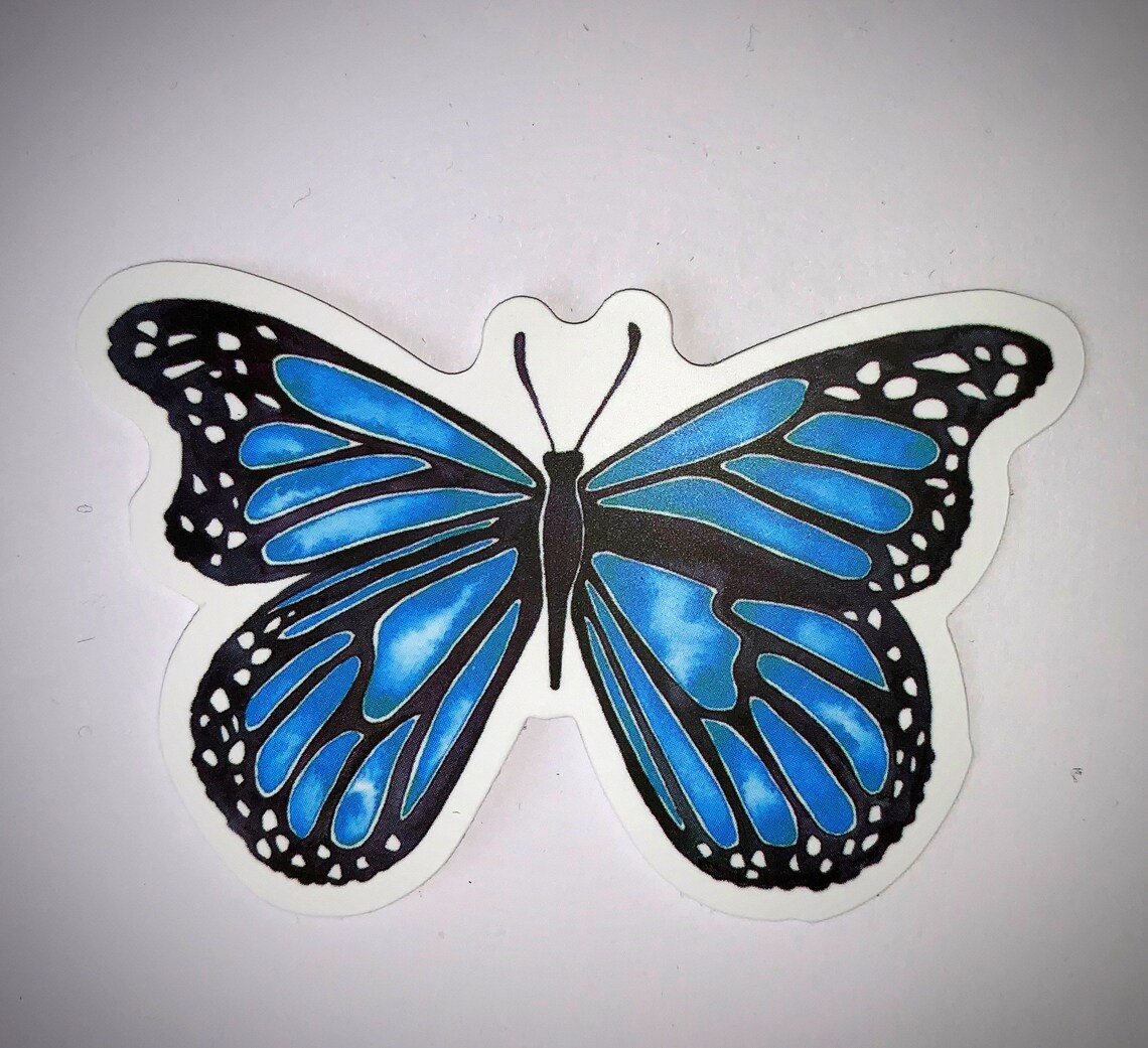 Blue Butterfly Sticker Pack Individual or Sticker Pack | Etsy