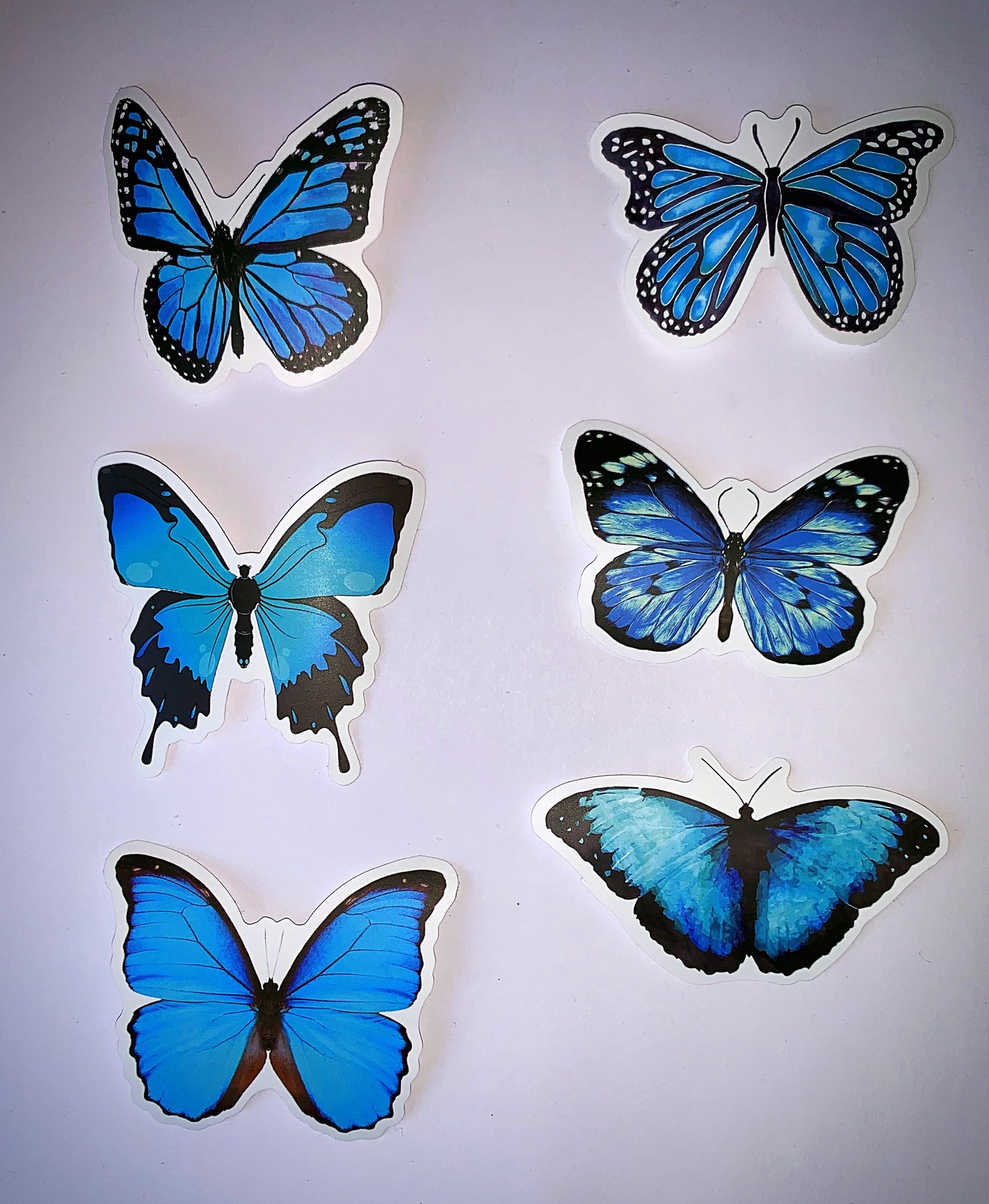 Blue Butterfly Sticker Pack Individual oder Sticker Pack Laptop Tablet ...