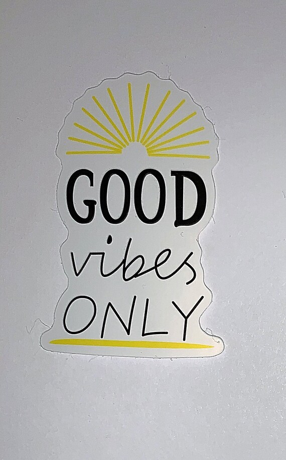 Good Vibes Only Sticker Autocollant individuel Laptop Tablet | Etsy