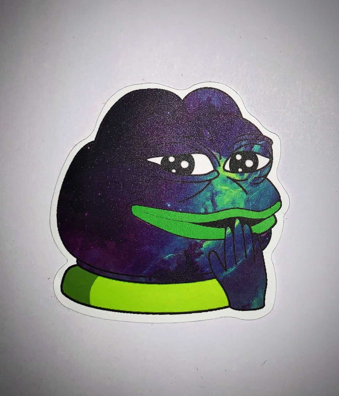 Galaxy Pepe the Frog Meme Sticker Individual Sticker Laptop Tablet ...