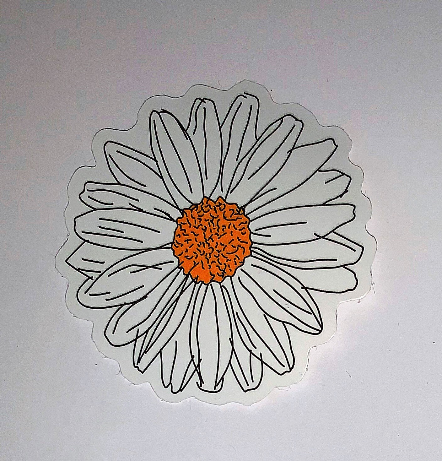Daisy Flower Sticker Individual Laptop Tablet Skateboard Phone Diary ...