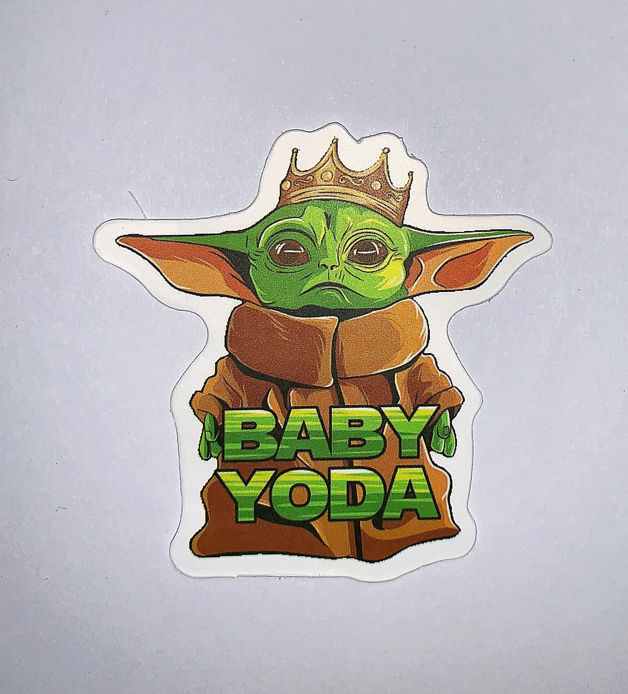 King Baby Yoda Mandalorian Sticker Adesivo individuale - Etsy Italia