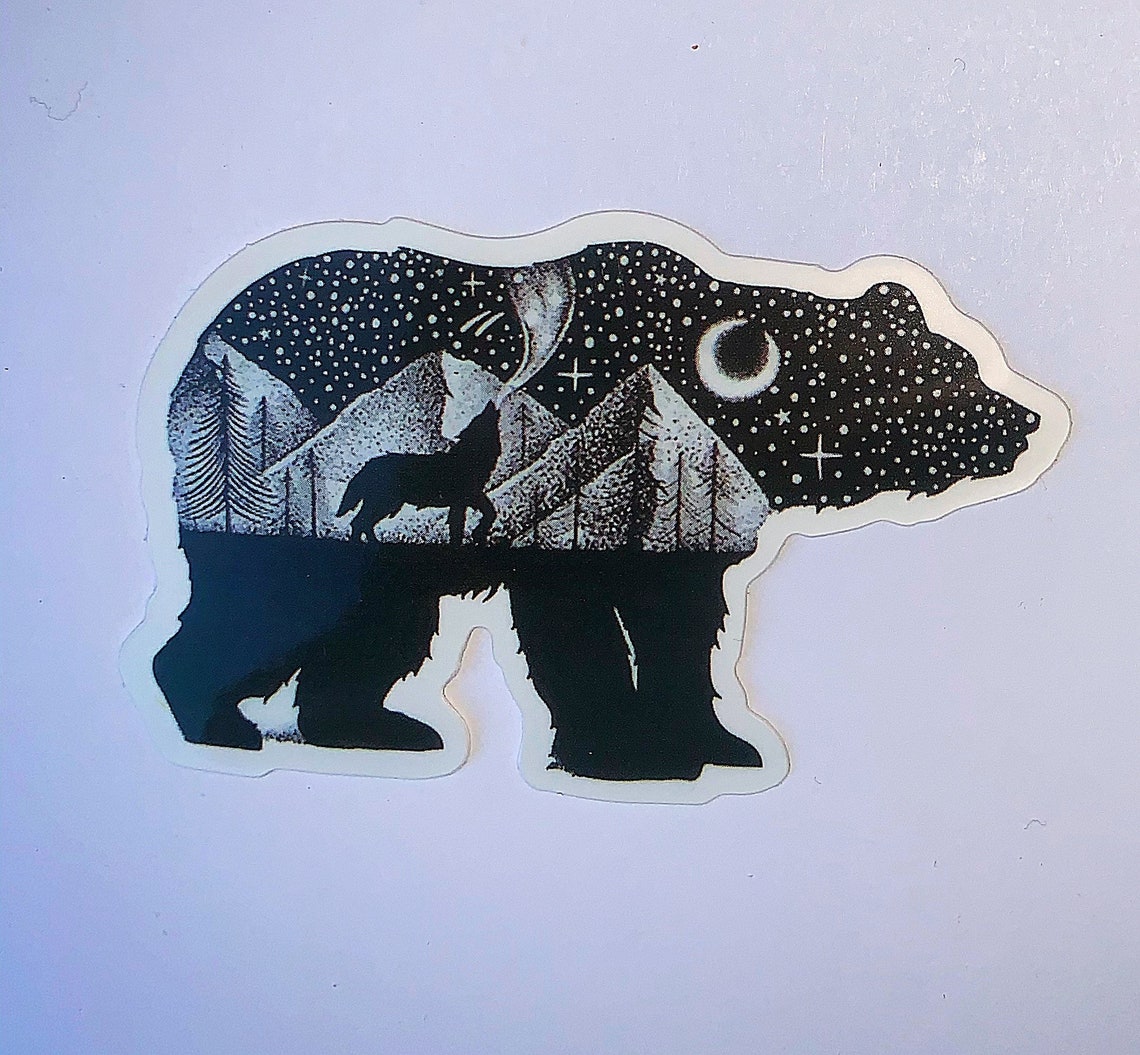 Arctic Polar Bear Sticker Individual Sticker Laptop Tablet Skateboard ...