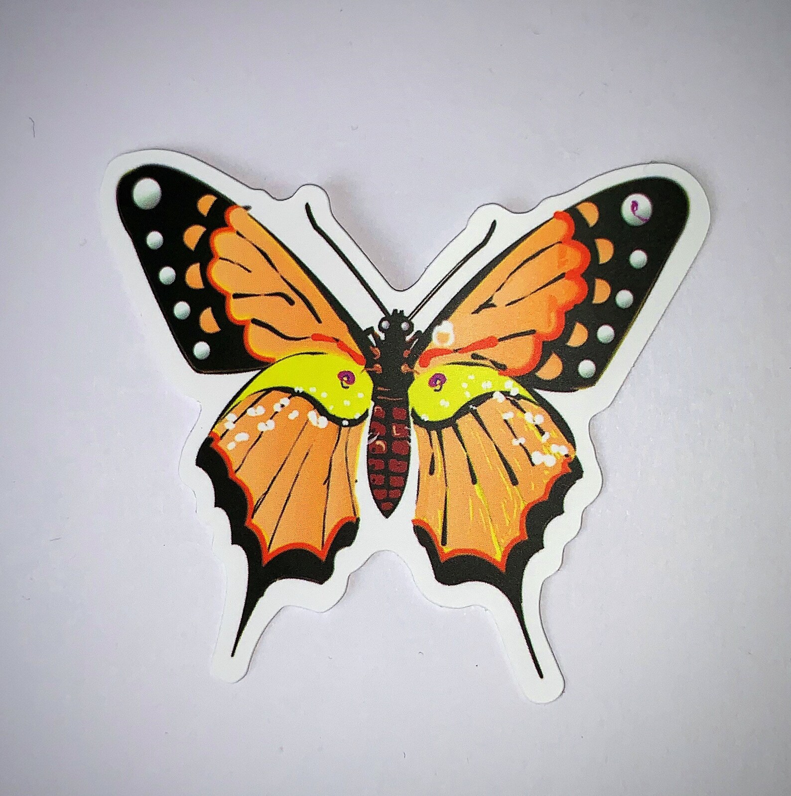 Orange Butterfly Sticker Pack Individual o Sticker Pack Laptop Tablet ...
