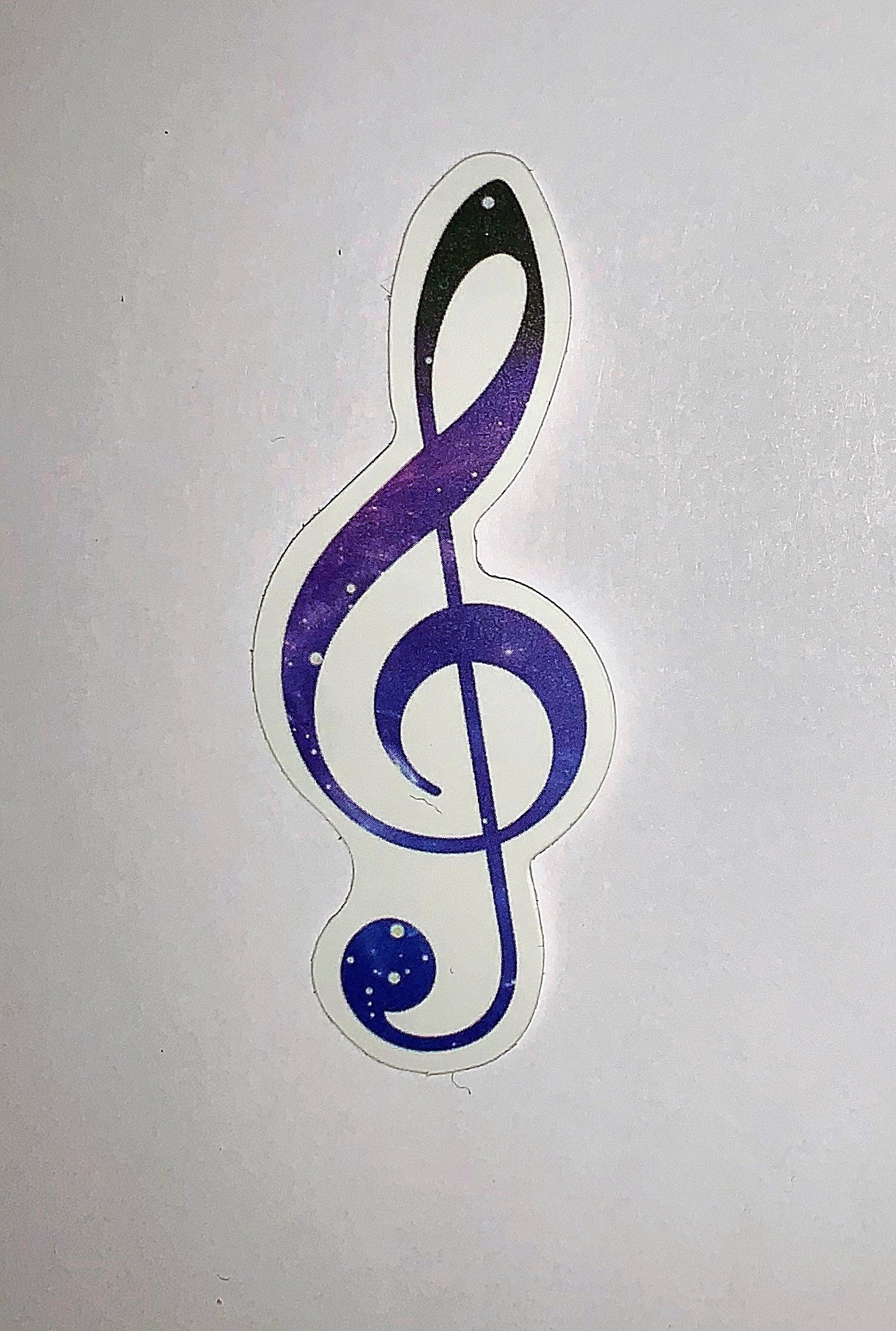 Galaxy Treble Clef Music Note Sticker Individual Sticker Laptop Tablet ...