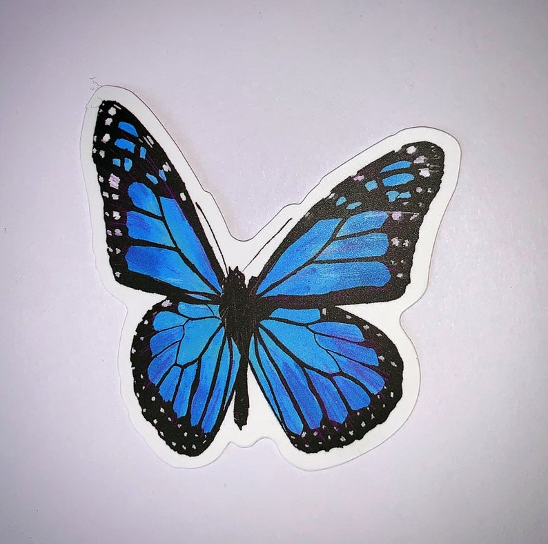 Blue Butterfly Sticker Pack Individual or Sticker Pack | Etsy