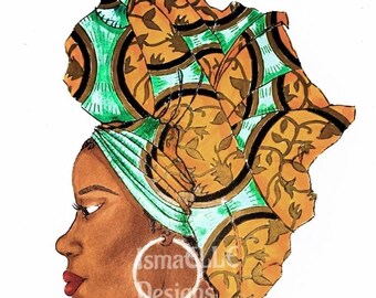 Mama Africa Gele (with Background) - Etsy