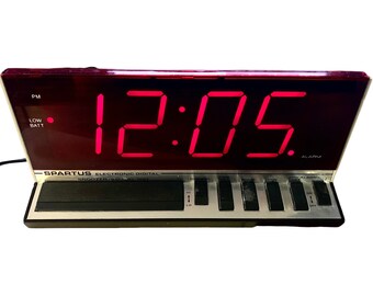 Spartus Digital Clock - Etsy