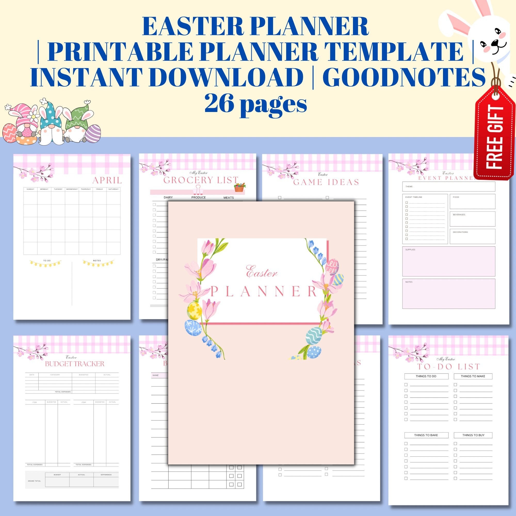 Easter Planner Printable, Easter Egg Hunt, Easter Egg Hunt, Free Easter ...