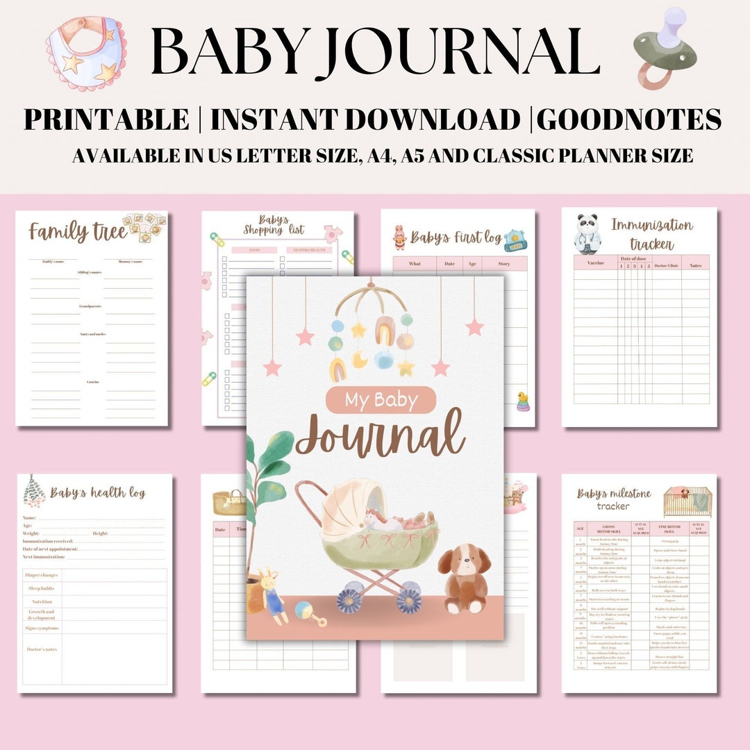 Baby Journal, Baby Memory Book, Baby Book, Newborn Care Journal, Baby ...