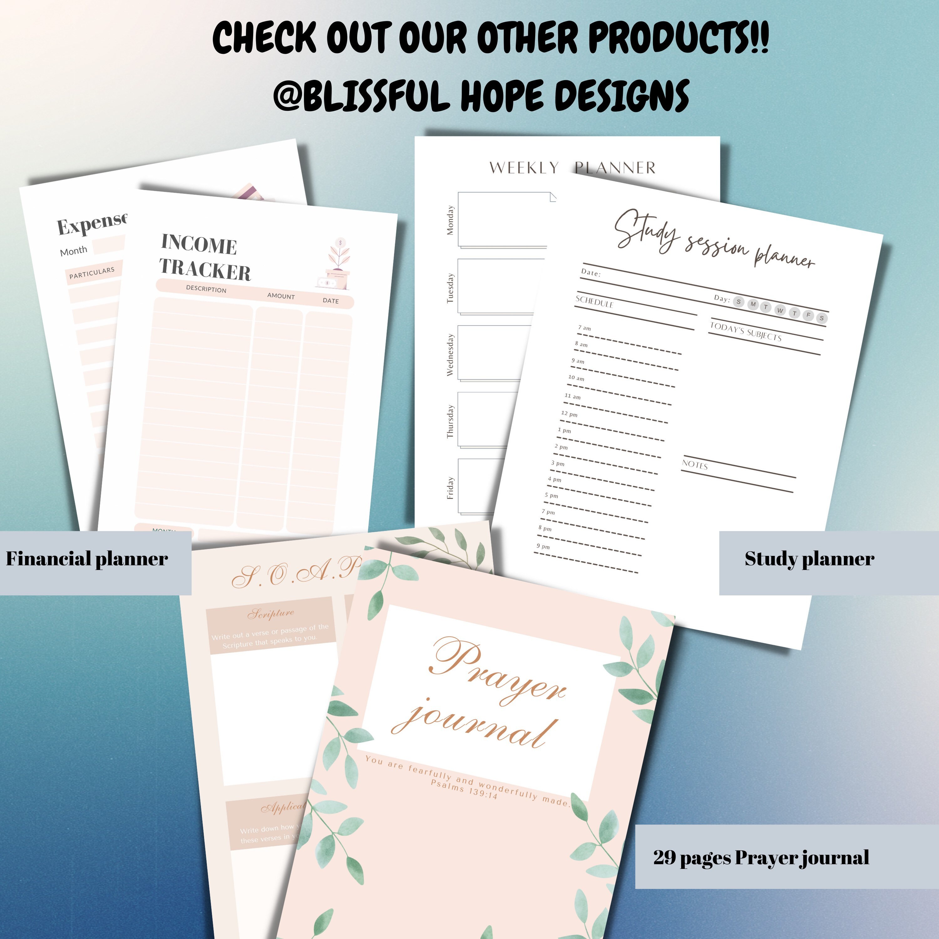 Weekly Planner Printable, Daily Planner 2023. Print, Instant Download ...