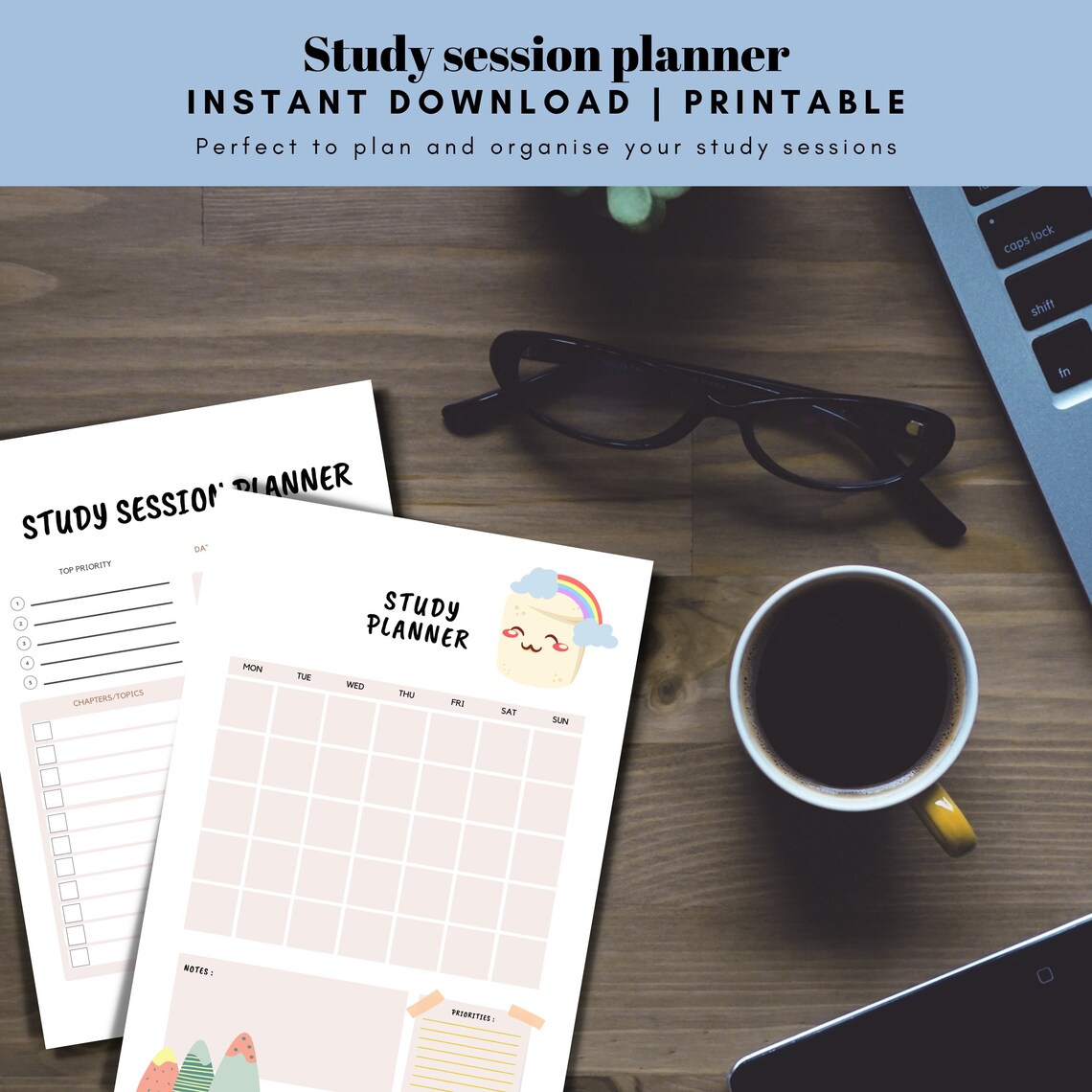 Cute Study Planner, Bujo Printable, Academic Planner, Back to School ...