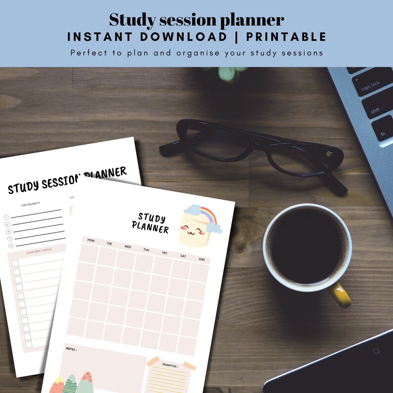 Cute Study Planner, Bujo Printable, Academic Planner, Back to School ...