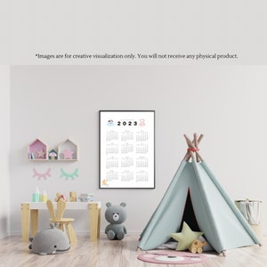 Printable Calendar for Kids 2023 Kids Advent Calendar Kids - Etsy