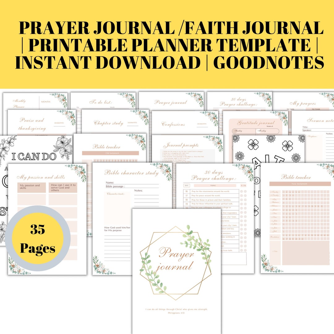Bible Study Journal, Printable Prayer Journal, Journal Prompts, Bujo ...