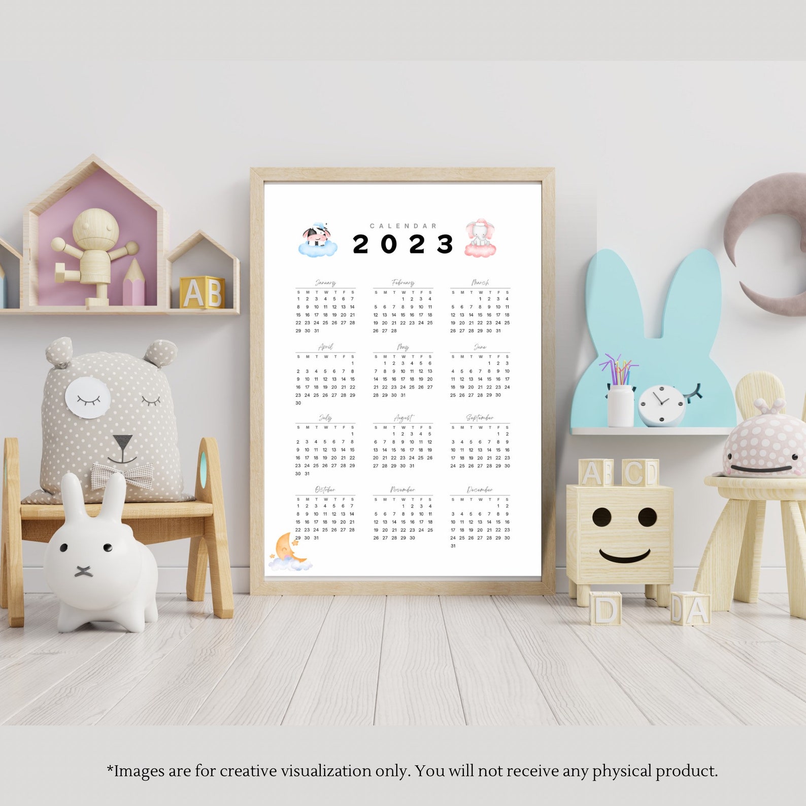 Printable Calendar for Kids 2023 Kids Advent Calendar Kids - Etsy