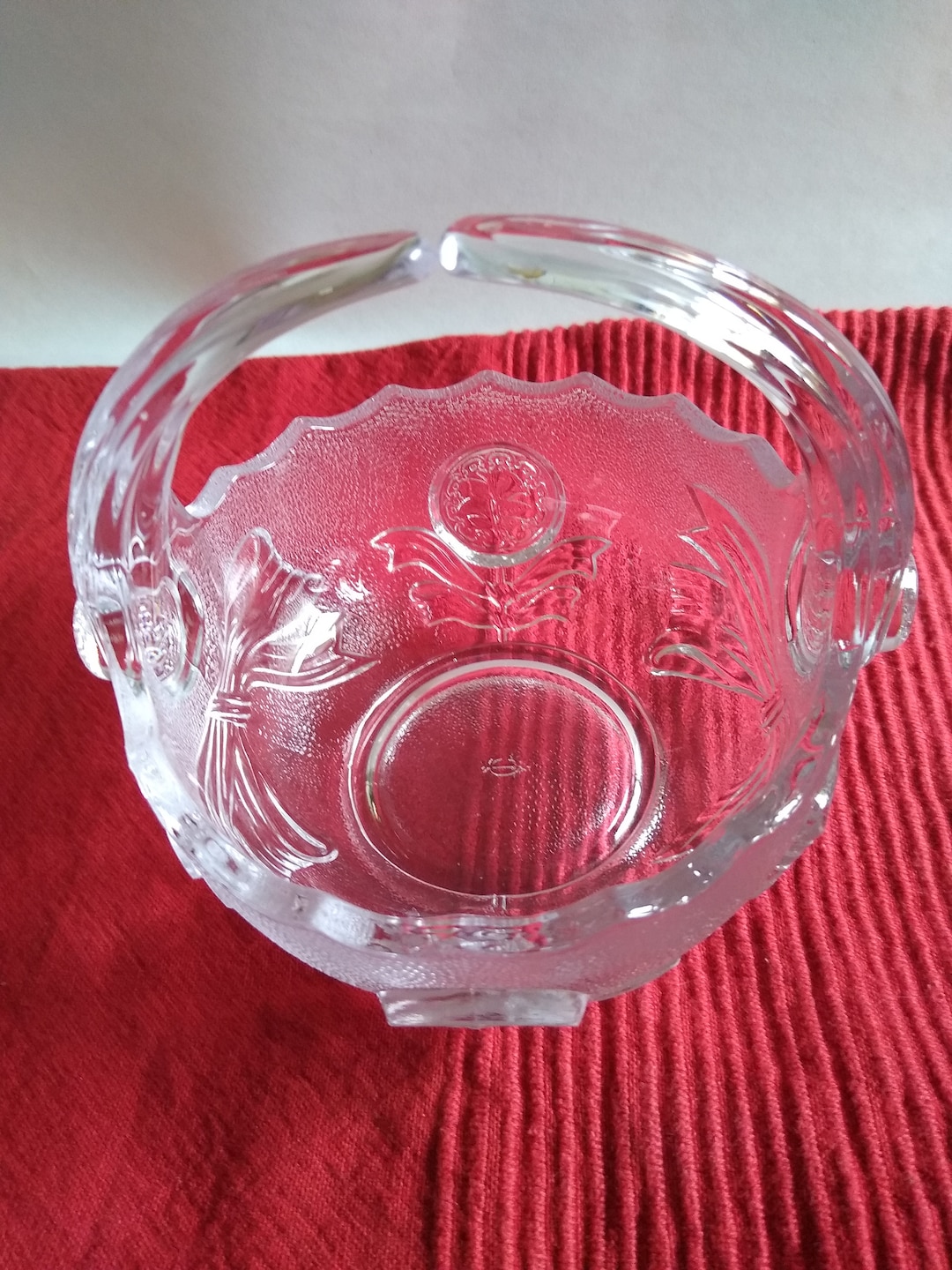 Imperial Glass Basket Buttons and Bows Split Handle - Etsy