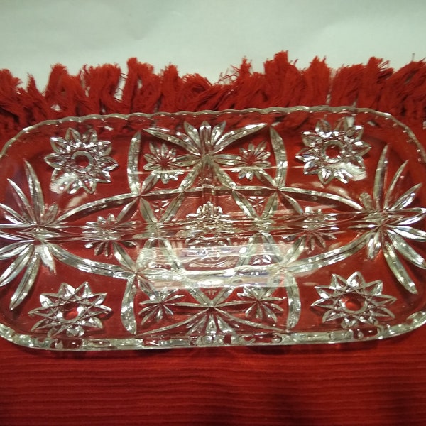 Crystal Relish Tray - Etsy
