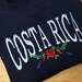 COSTA RICA Embroidered Crewneck Travel Sweater Humming-bird - Etsy