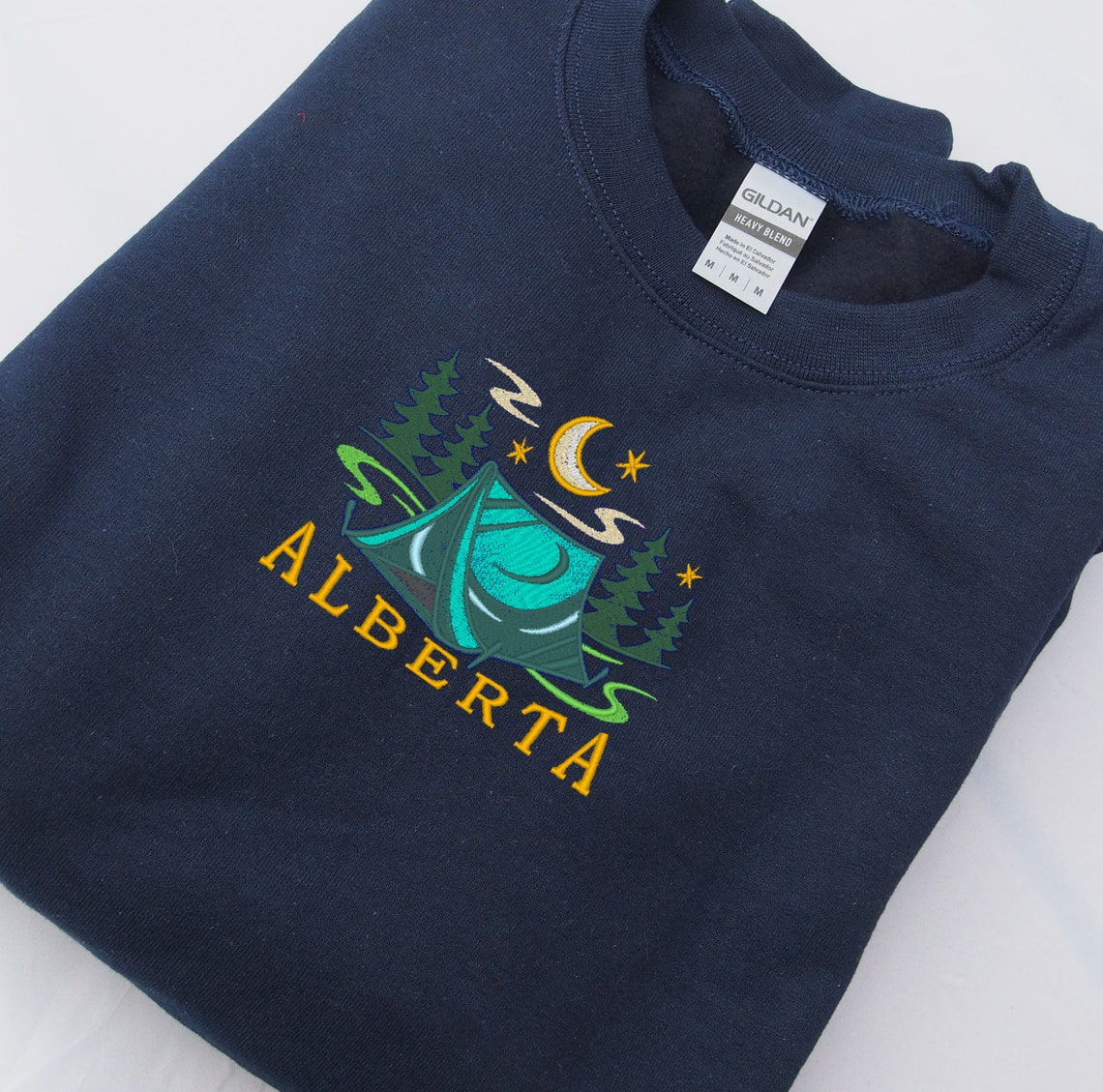 ALBERTA Adventure Sweater Camping Embroidered Crewneck - Etsy