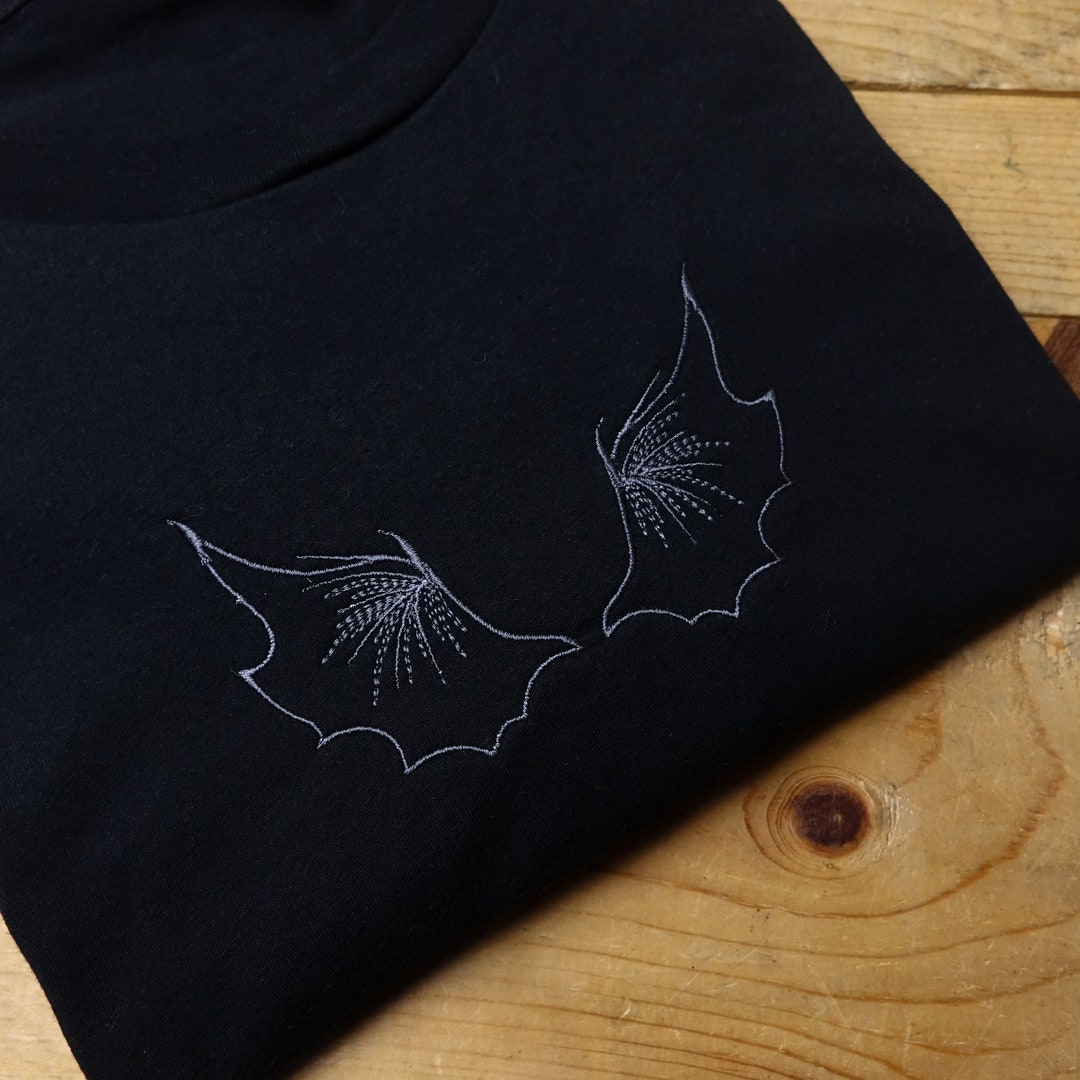 Fae Bat Wings Embroidery Fairies Embroidered Bookish Sweatshirt Fairy ...