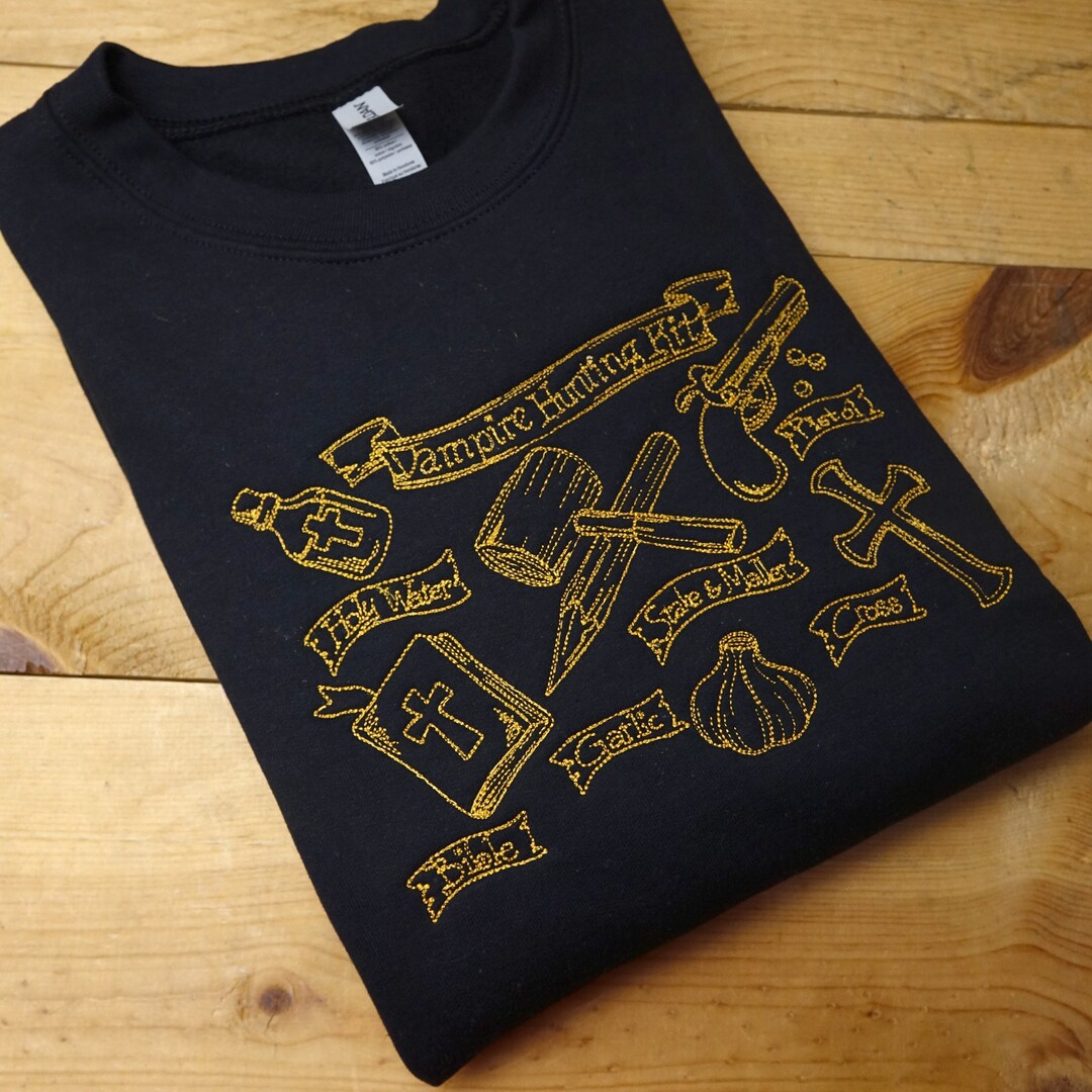 Vampire Hunter Kit Embroidered Sweatshirt - Bookish Crewneck, Vampire ...