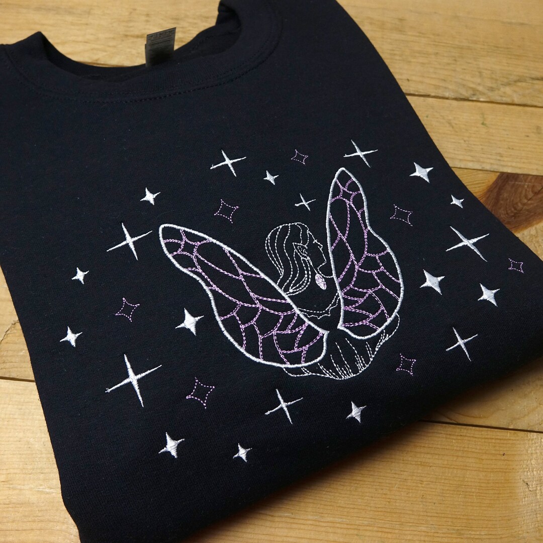 Celestial Fae Wings and Stars Embroidery - Fairies - Embroidered ...