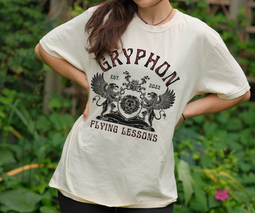 Gryphon Flying Lessons Mythical Creature, Bookish Tee, Magical Beast ...