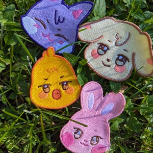 Aniteez Patch - Seonghwa - Pink Rabbit IRON ON Patch, K-pop Group Ateez ...