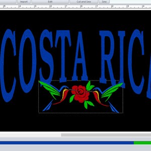 COSTA RICA Embroidered Crewneck - Travel Sweater Humming-bird - Central ...