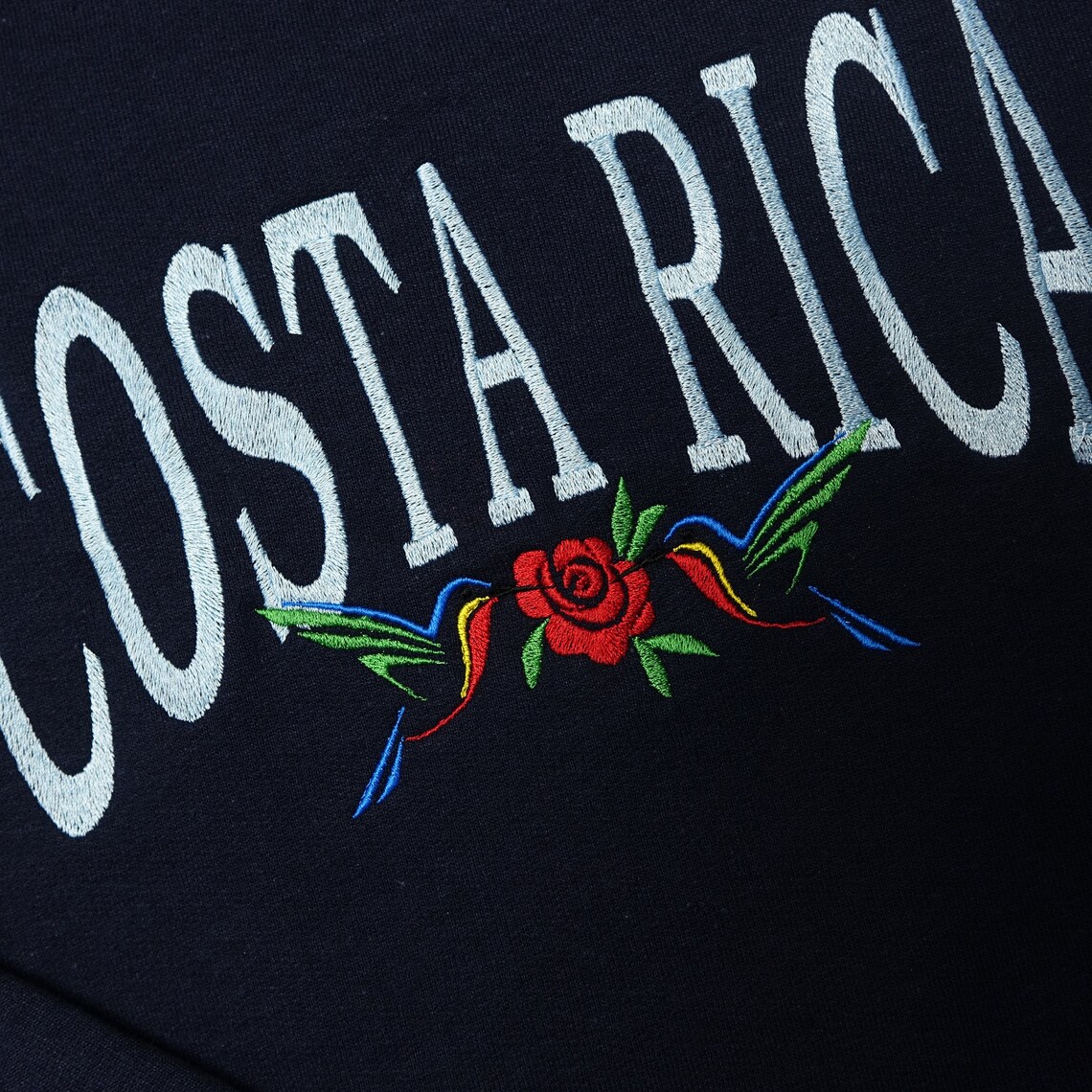 COSTA RICA Embroidered Crewneck Travel Sweater Humming-bird - Etsy