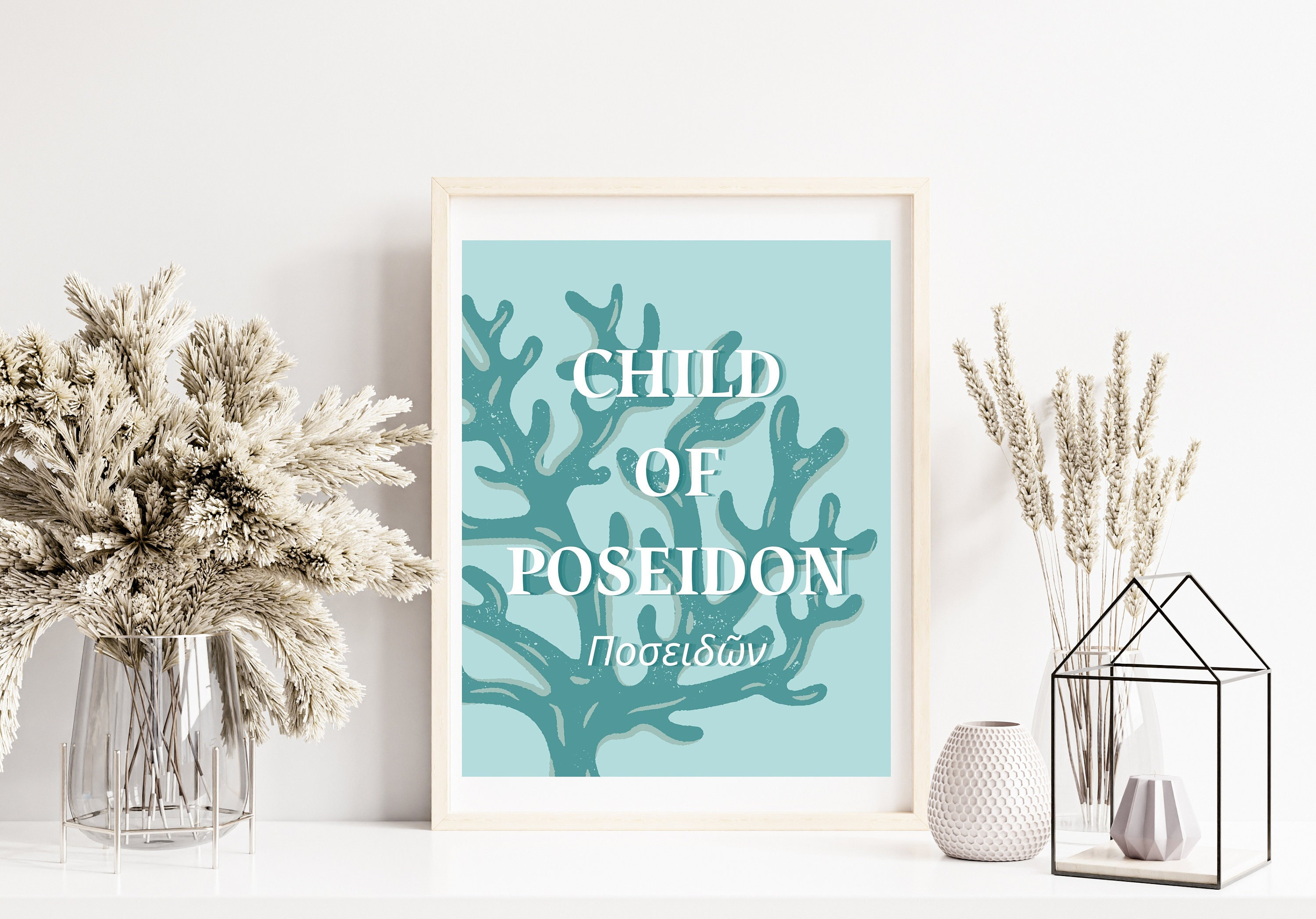 Percy Jackson Child of Poseidon Greek God Digital, Poster 3 Sizes Book ...