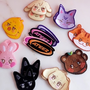 Aniteez Patch - Seonghwa - Pink Rabbit IRON ON Patch, K-pop Group Ateez ...