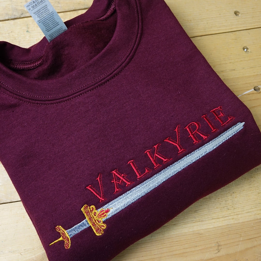 VALKYRIE Sword Training Camp Embroidered Sweater Bookish Work Out ...