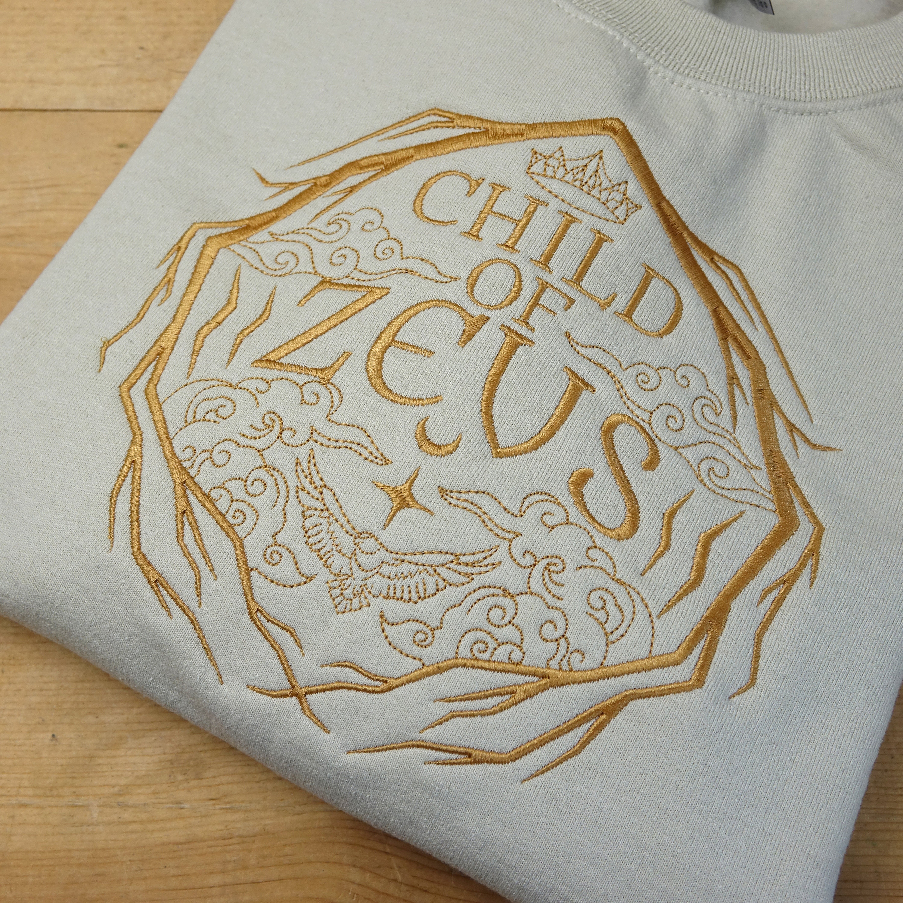 ONE LARGE Child of Zeus - Greek God, Demigod and Half-blood Embroidered ...