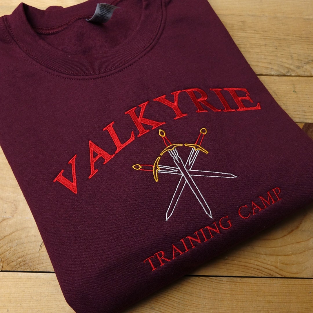 Valkyrie Training Camp Embroidered Sweater Bookish - Badass Female ...