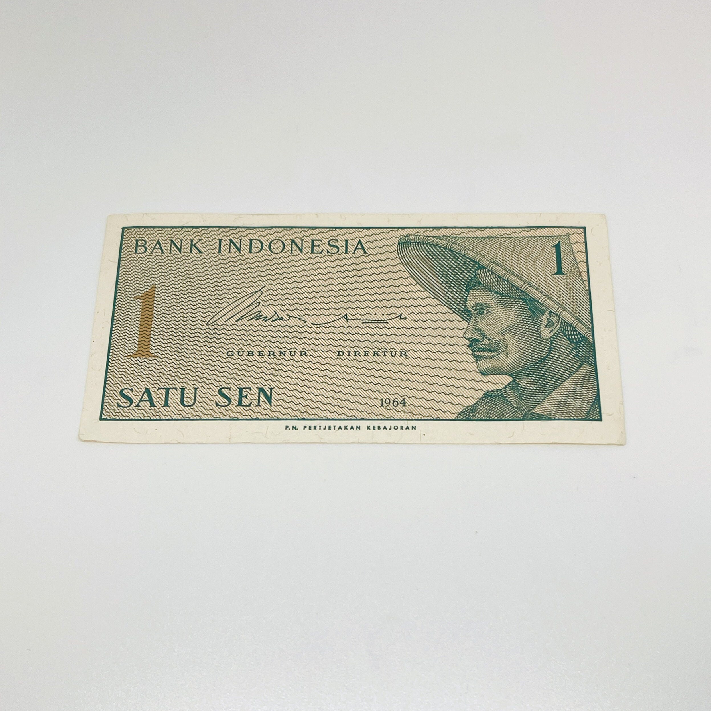 Vintage Paper Money 1 Satu Sen Bank Indonesia Year 1964 - Etsy