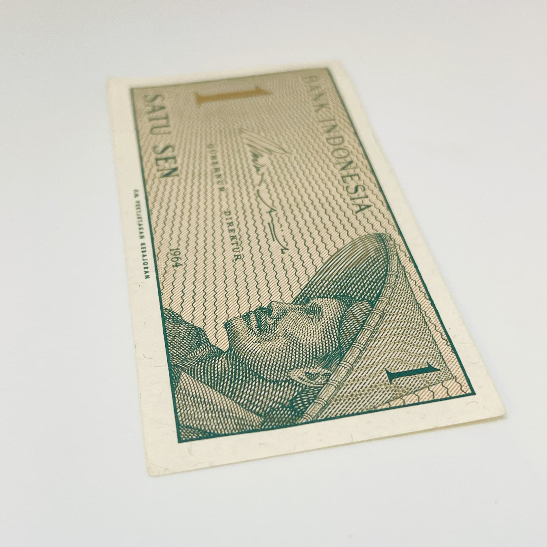 Vintage Paper Money 1 Satu Sen Bank Indonesia Year 1964, Vintage Money ...