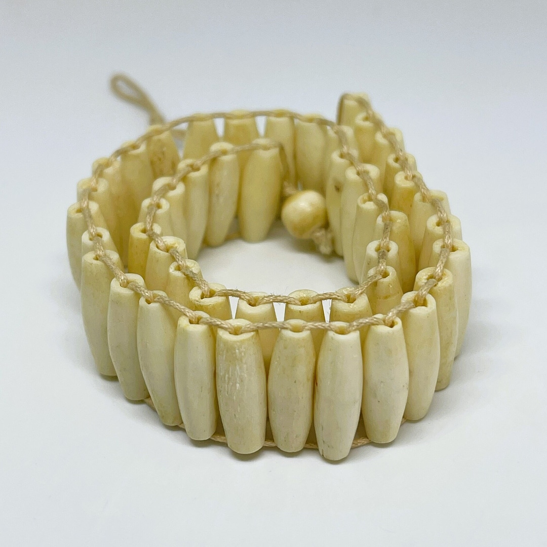 Vintage Southwestern Bone Bead Necklace, Native American Hairpipe Bead ...