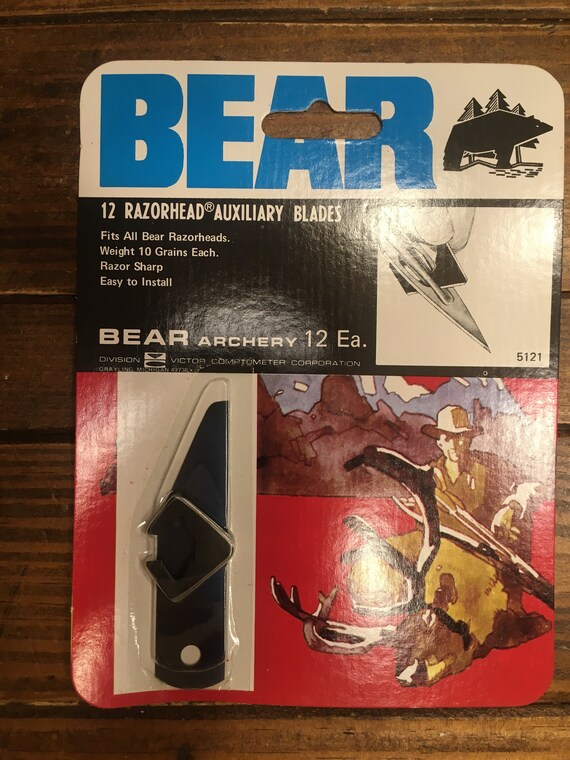 Vintage Bear Archery 12 Razorhead Auxiliary Blades | Etsy