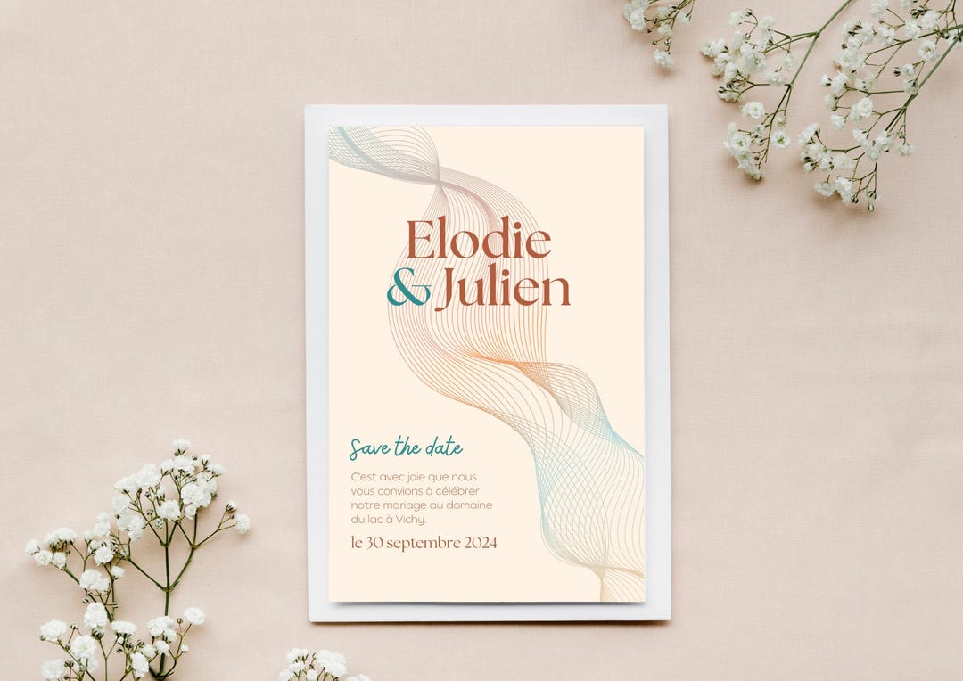 Wedding Invitation Ripple Pattern - Etsy