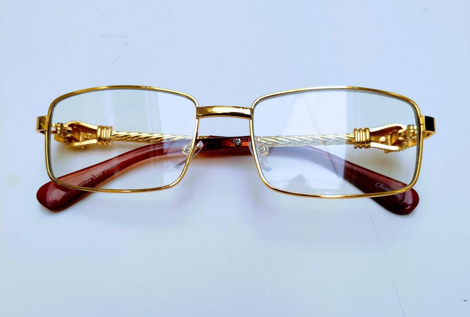 Square Full Frame Clear Lens Glasses Full Frame Square Gold - Etsy