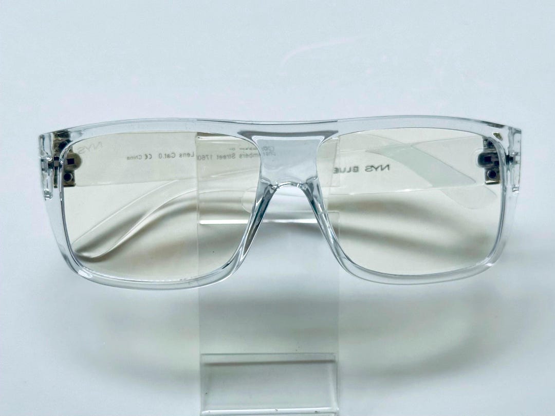 Rectangular Clear Full Frame Blue Light Blocker Glasses. Full Frame ...