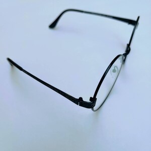 Circle Black Color Full Frame Clear ( Slightly Tinted) Lens Glasses ...