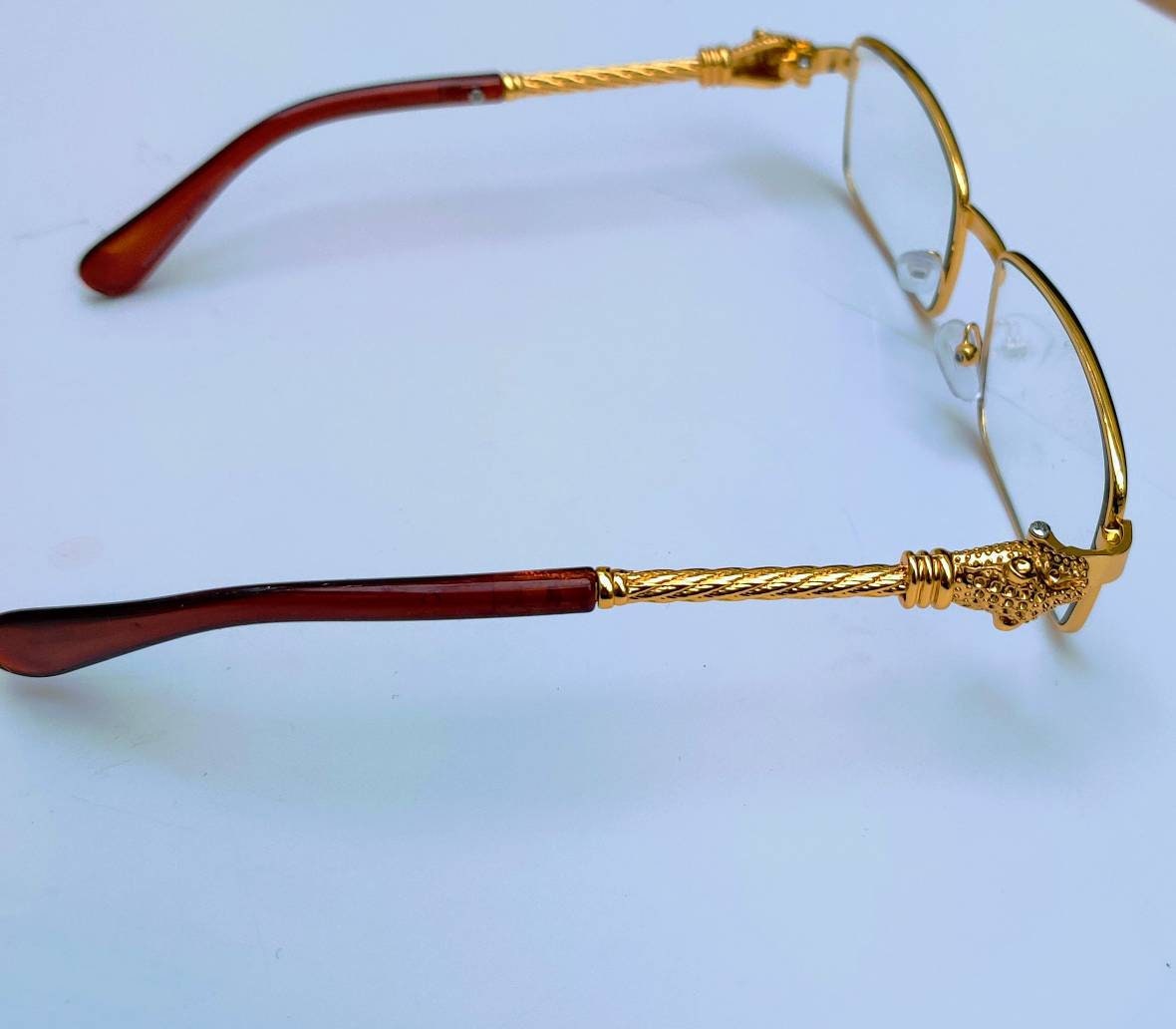 Square Full Frame Clear Lens Glasses Full Frame Square Gold - Etsy