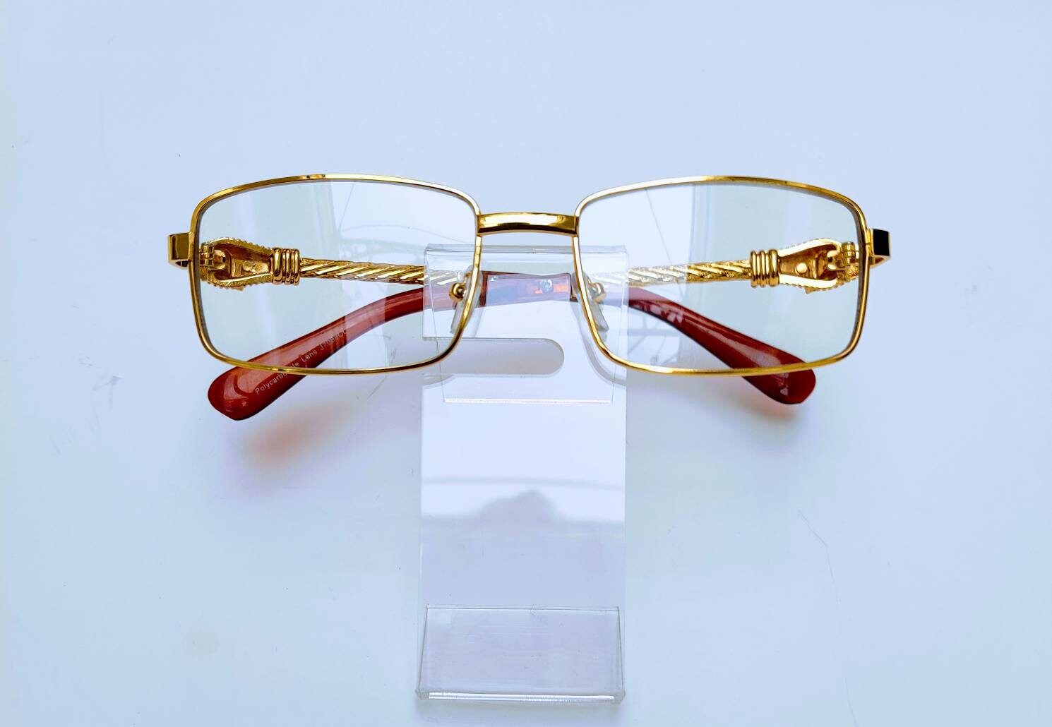 Square Full Frame Clear Lens Glasses Full Frame Square Gold - Etsy