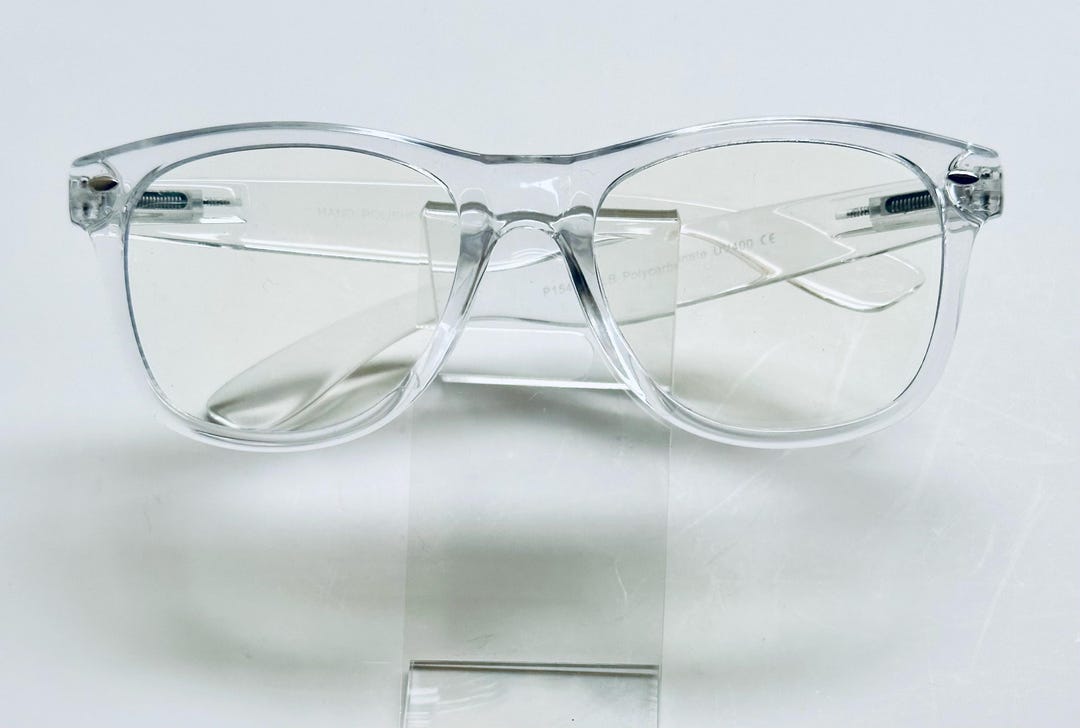 Rectangular Clear Full Frame Blue Light Blocker Glasses. Full Frame ...