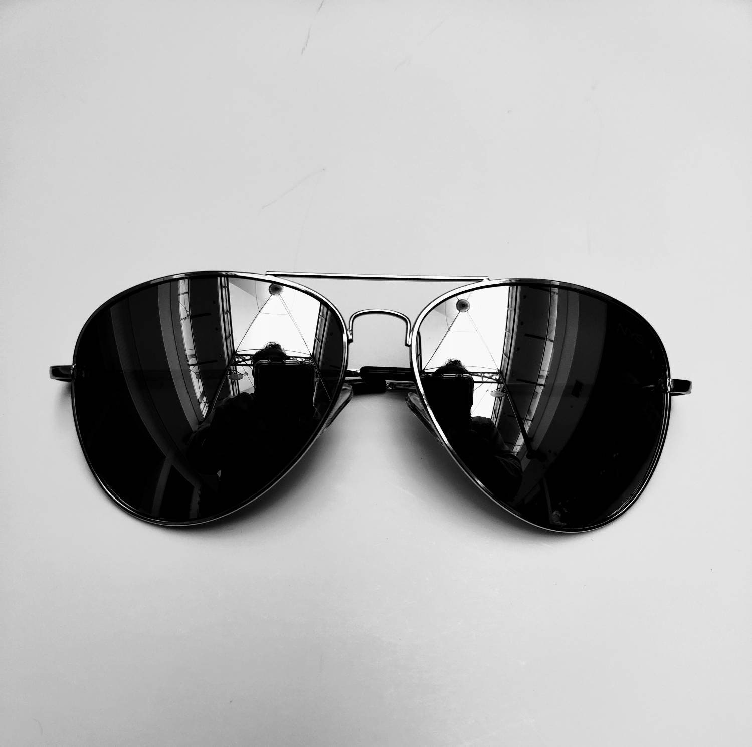 Aviator Silver Mirrored Lens Silver Metal Sunglasses. Full - Etsy