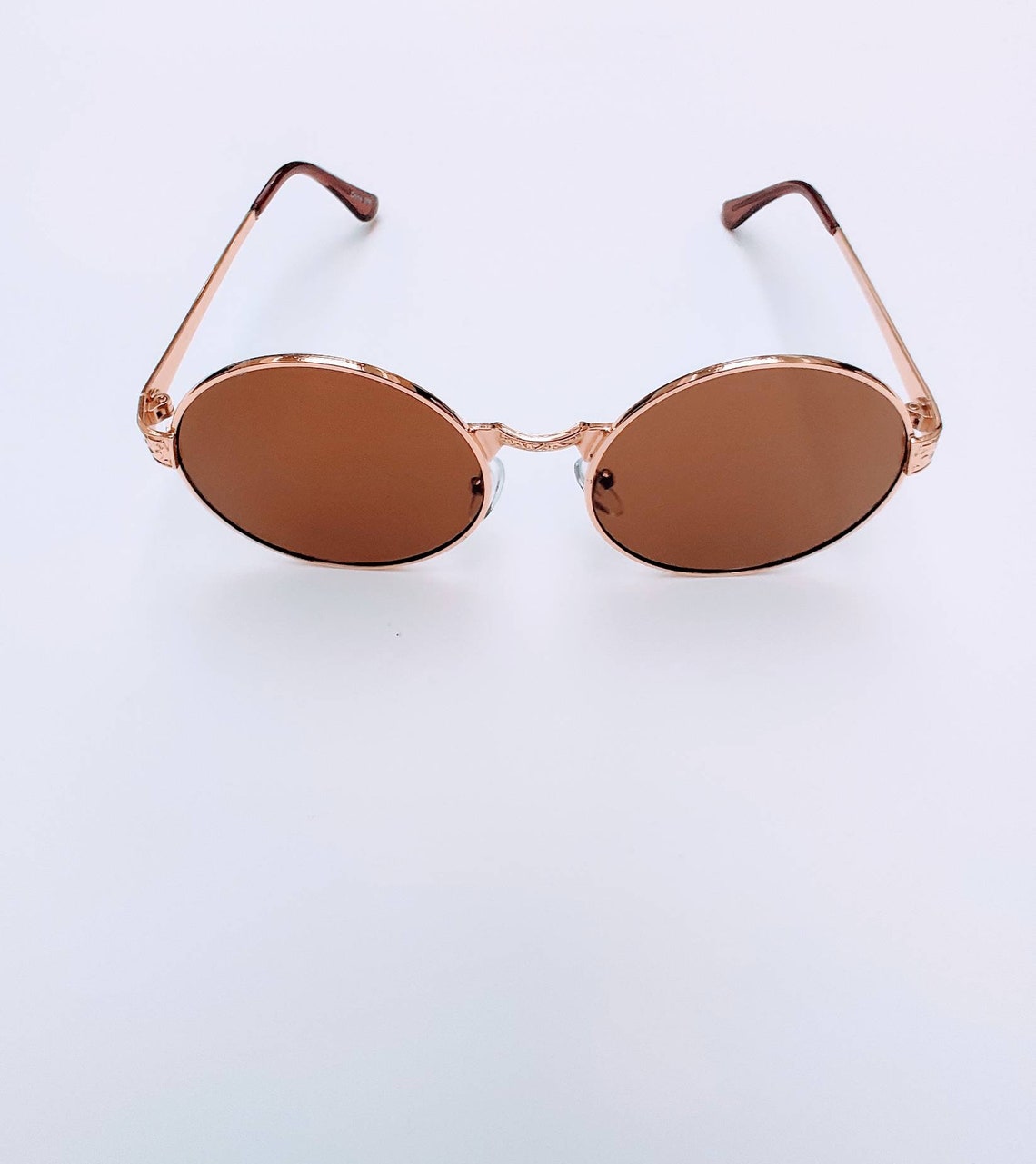 Circle Gold Color Full Frame Brown Lens Sunglasses. - Etsy UK